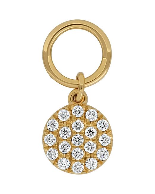 Bony Levy Mika Diamond Circle Charm in Metallic | Lyst