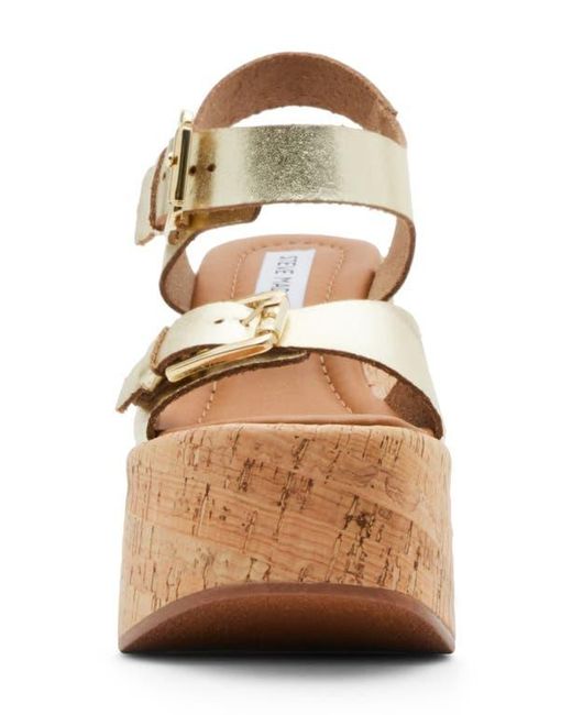 Steve Madden River Platform Wedge Sandal in Metallic | Lyst Steve Madden River Platform Wedge Sandal in Metallic | Lyst