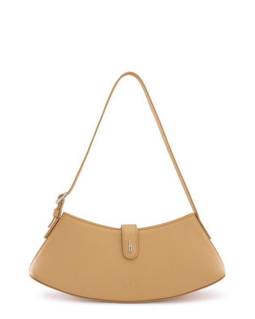 BEHNO Mini Ruth Pebble Leather Shoulder Bag in Natural | Lyst