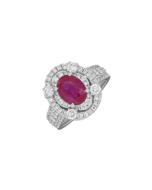 Bony Levy El Mar Oval Cut Ruby & Diamond Ring in Pink | Lyst