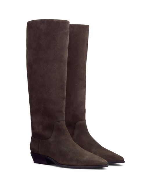 Reformation Dominique Knee High Boot in Brown | Lyst