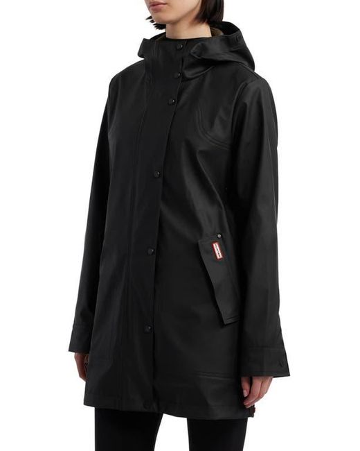HUNTER Rubberized Waterproof Rain Jacket in Black | Lyst