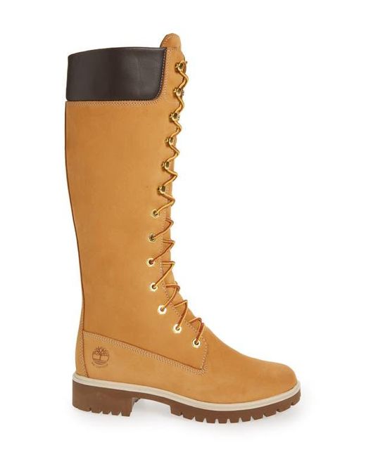 Timberland 14-Inch Premium Lace-Up Waterproof Boot in Brown | Lyst