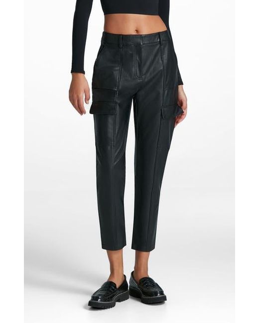 Commando Faux Leather Cargo Pants in Black | Lyst