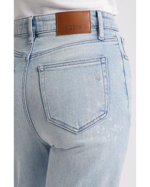 Hidden Jeans Bleach Splatter Ripped High Waist Straight Leg Jeans in ...