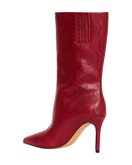 Katy Perry The Revival Snakeskin Embossed Pointed Toe Mid Calf Boot in ...