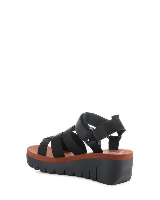 Fly London Yoji Platform Wedge Sandal in Black | Lyst