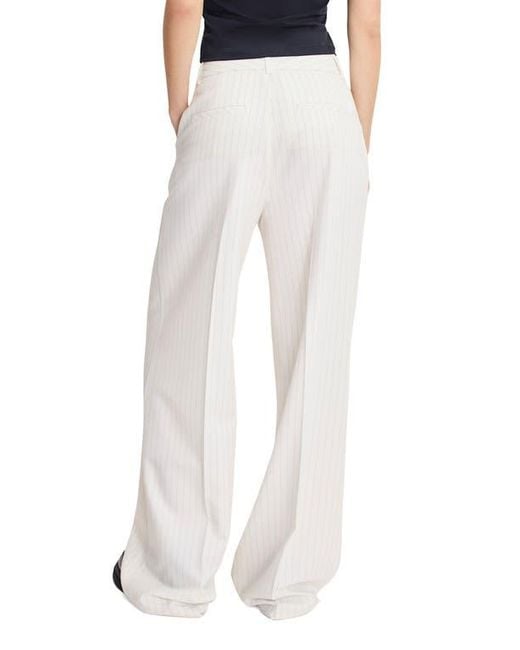 GOOD AMERICAN Essential Wide Leg Suiting Pants in White | Lyst