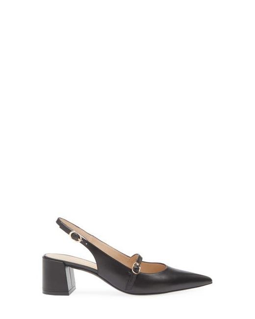 Stuart Weitzman Emilia Mj Slingback Pump in Black | Lyst