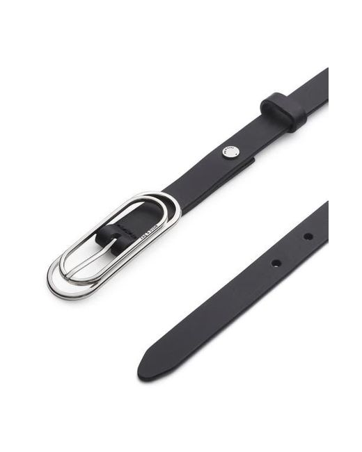 Rag & Bone Duo Rounded Rebound Leather Belt in Black | Lyst