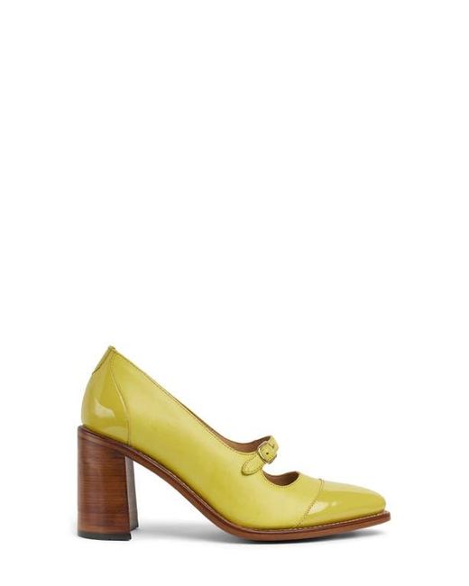 The Office Of Angela Scott Miss Elize Cap Toe Pump in Yellow | Lyst