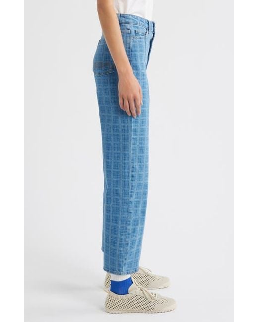 Damson Madder Tovie Laser Check Mid Rise Ankle Straight Leg Jeans in ...
