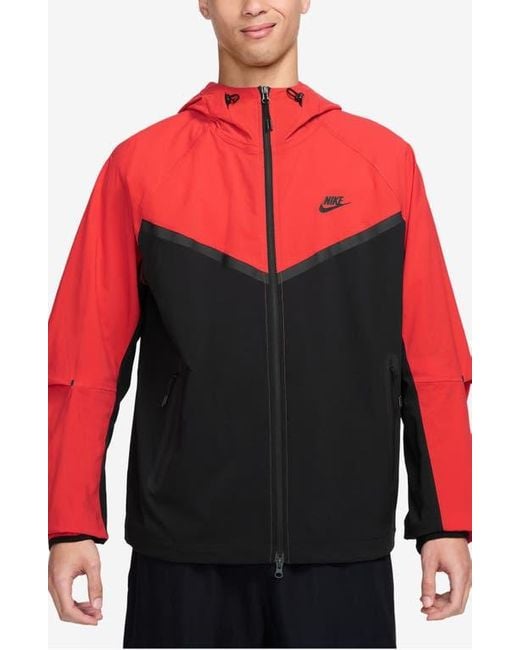 Nike Sportswear Tech Windrunner Jacket in Red for Men | Lyst