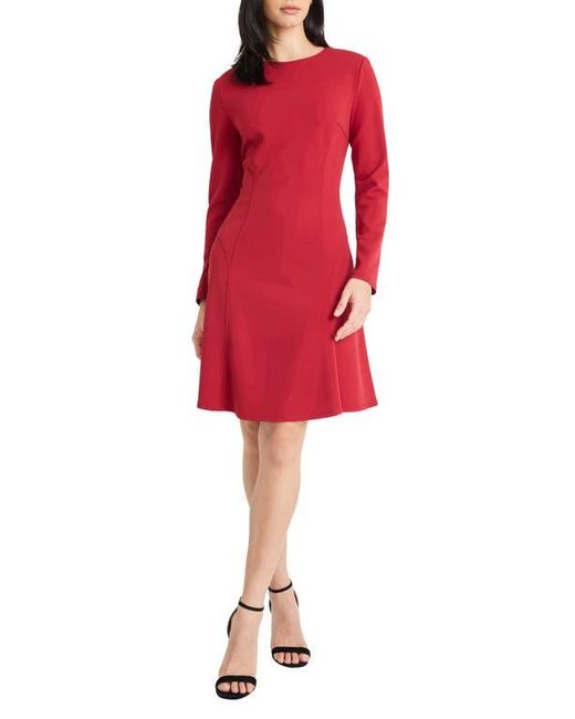 Maggy London Long Sleeve Dress in Red | Lyst