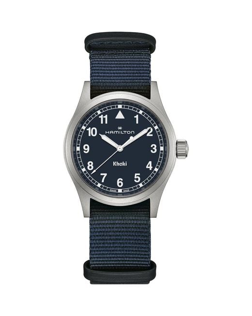 Hamilton Khaki Field Nato Strap Watch, 38Mm in Black for Men | Lyst
