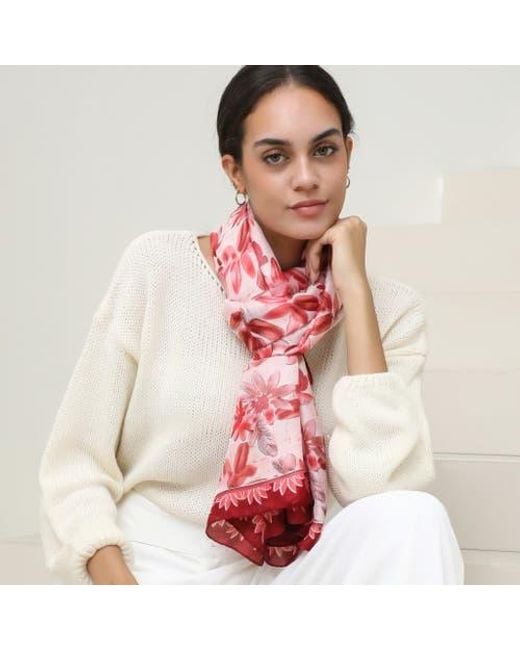 Youzey The Ruby Lightweight Scarf in Red | Lyst
