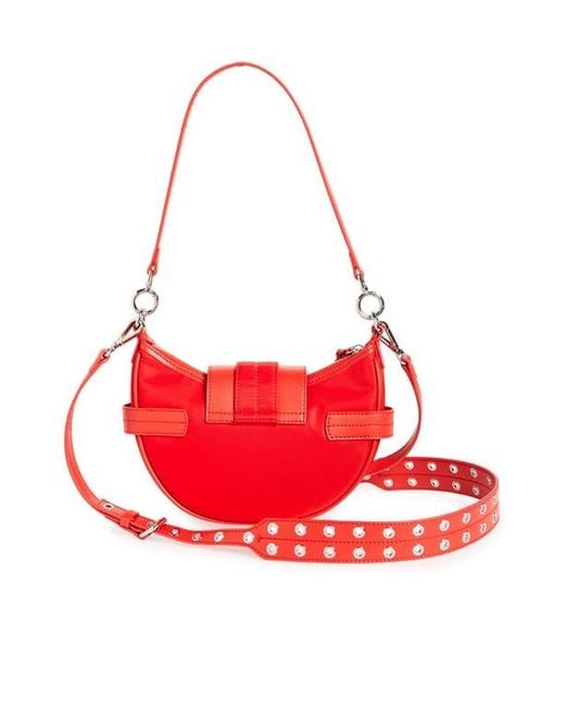 Ganni Bucky Small Nylon Crossbody Bag in Red | Lyst