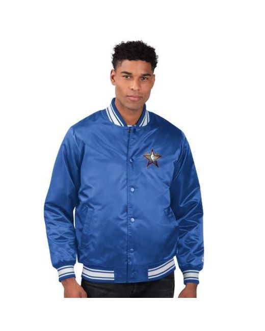 Starter 2025 Nba All-Star Game Satin Full-Snap Varsity Jacket in Blue ...