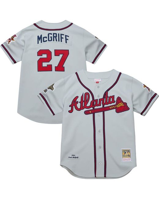 Mitchell & Ness Fred Mcgriff Atlanta Braves 1995 Throwback Authentic ...