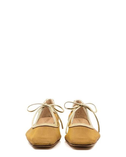 Andrea Gomez Amelia Clear Mesh Ballet Flat in Natural | Lyst