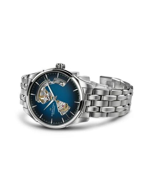 Hamilton Jazzmaster Open Heart Automatic Bracelet Watch, 40Mm in Blue ...