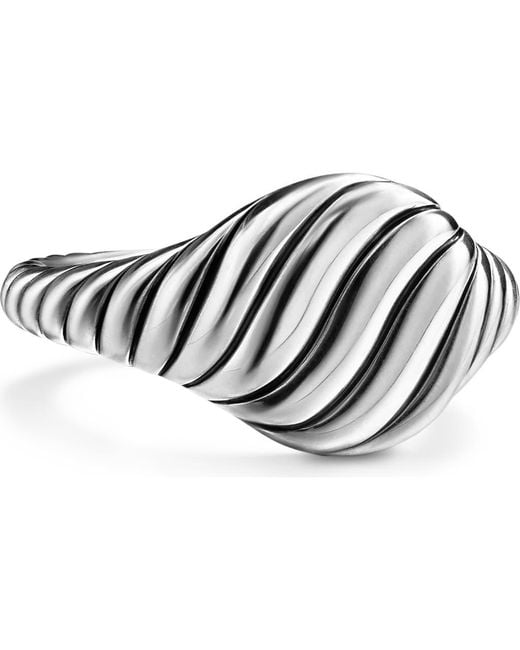 David Yurman Sculpted Cable Pinky Ring in Metallic | Lyst