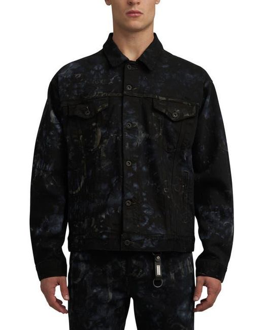 PRPS Kicking Horse Oversize Stretch Denim Trucker Jacket in Black for ...