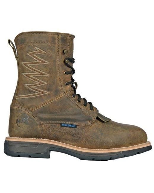 Hoss Boot Company Hoss Brisbee Lacer 8 Inch Distressed Lace Up Kiltie ...