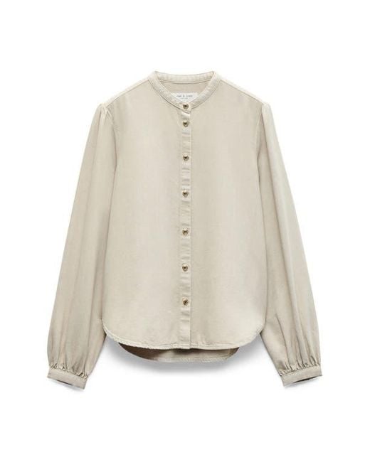Rag & Bone Sandra Shirt in Natural | Lyst