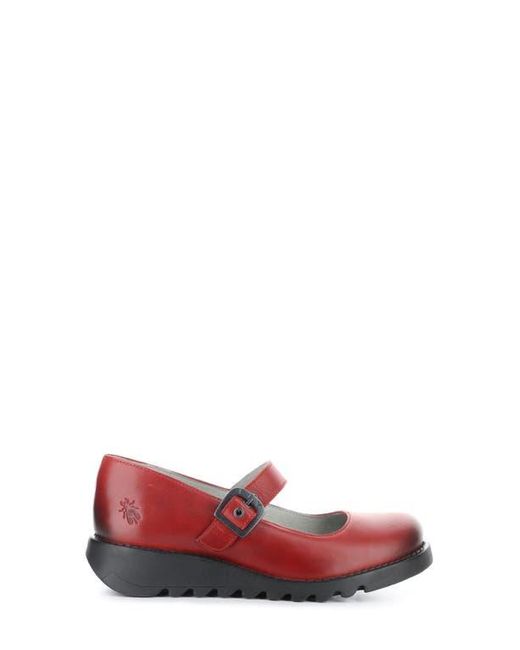 Fly London Samp Mary Jane Loafer in Red | Lyst