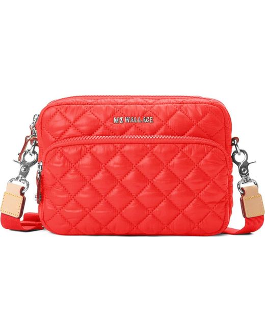 MZ Wallace Small Metro Quilted Nylon Camera Bag in Red | Lyst