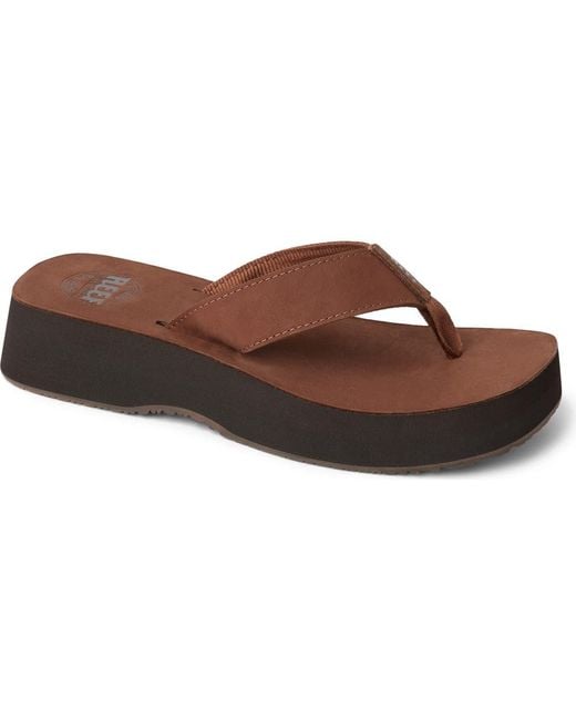 Reef Butter Platform Flip Flop in Brown | Lyst
