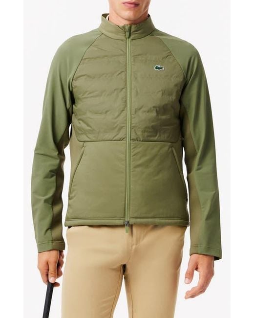 Lacoste Quilted Golf Jacket in Green for Men | Lyst