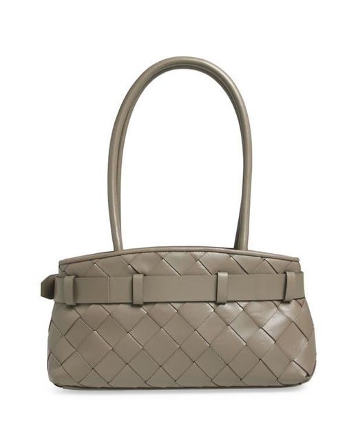 Sam Edelman Cleo Woven Leather Satchel in Gray | Lyst