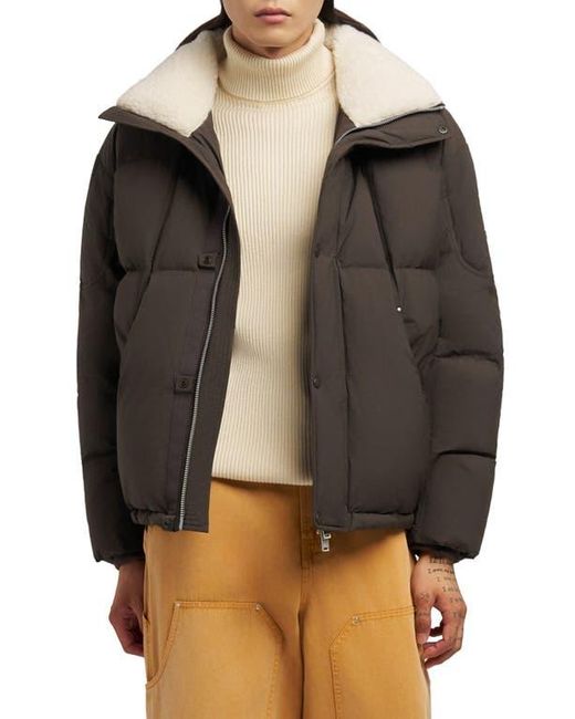Moose Knuckles Everest Fleece Collar Down Puffer Jacket in Black for ...