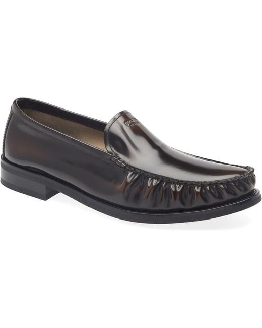 Prada Ruched Apron Toe Loafer in Black for Men | Lyst