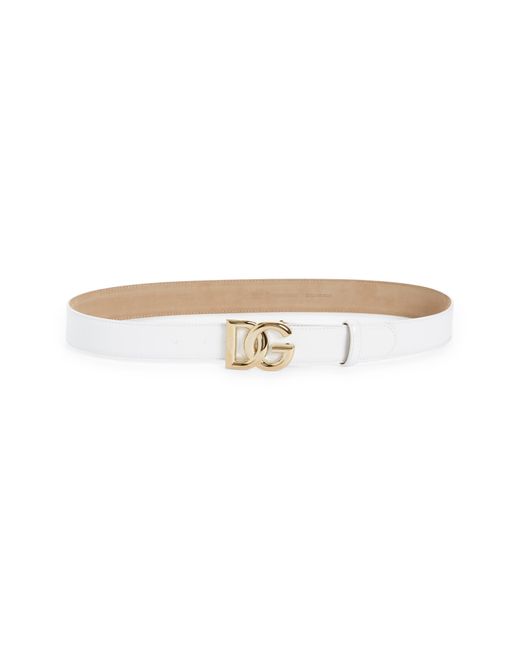 Dolce & Gabbana Dg Logo Buckle Calfskin Leather Belt | Lyst Dolce & Gabbana Dg Logo Buckle Calfskin Leather Belt | Lyst
