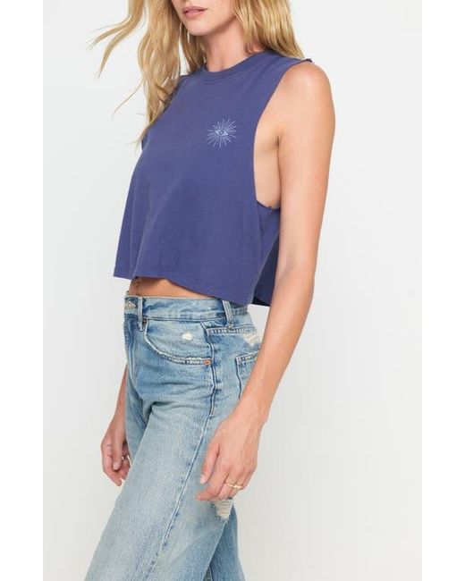 Spiritual Gangster Visionary Eye Callie Crop Tank in Blue | Lyst