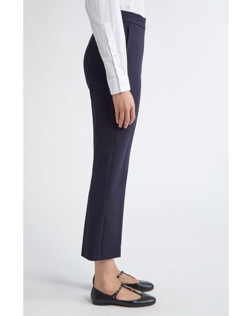 Max Mara Nepeta Wool Stretch Crepe Ankle Pants in Blue | Lyst
