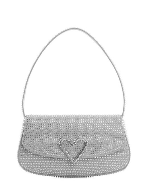 Mango Crystal Heart Shoulder Bag in Gray | Lyst