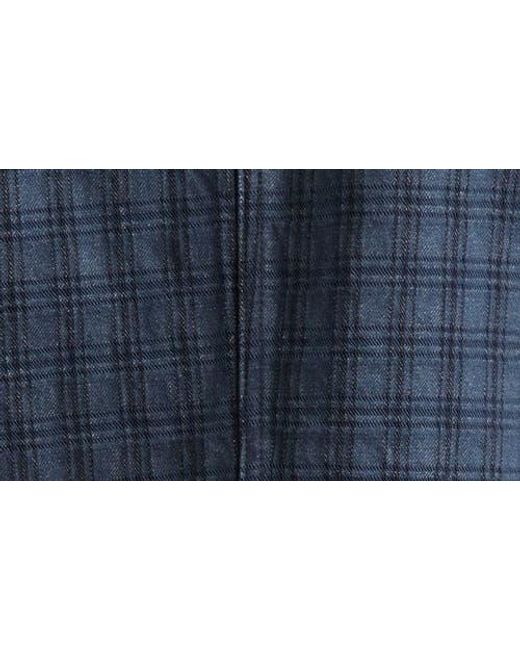 Ralph Lauren Check Jacquard Japanese Denim Engineer Coat in Blue for ...
