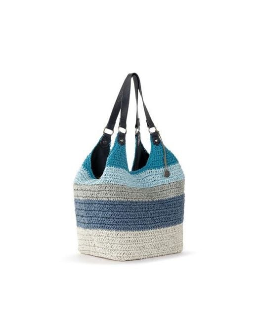 The Sak Roma Shopper Hand Crochet Tote Bag in Blue | Lyst