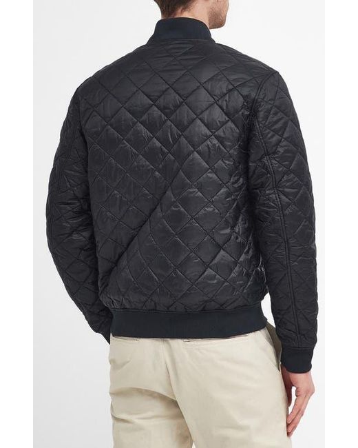 Barbour Galento Quilted Bomber Jacket in Black for Men | Lyst