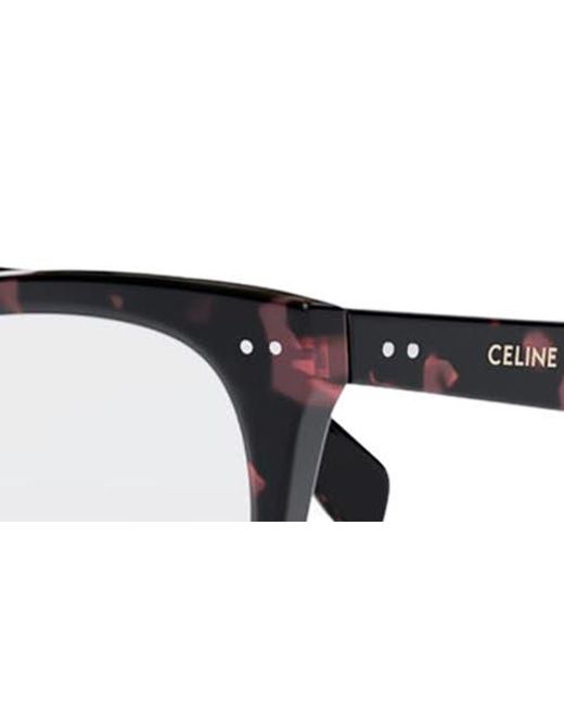 Celine Thin 2 Dots 52Mm Cat Eye Optical Glasses in Black | Lyst