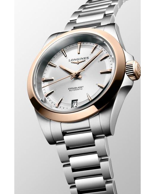 Longines Conquest Automatic Bracelet Watch, 34Mm in Gray | Lyst