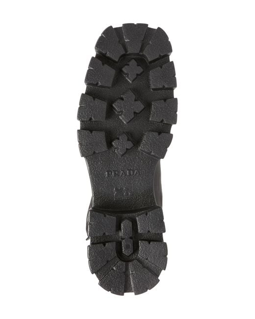 Prada Monolith Chelsea Boot With Pouch in Black for Men | Lyst