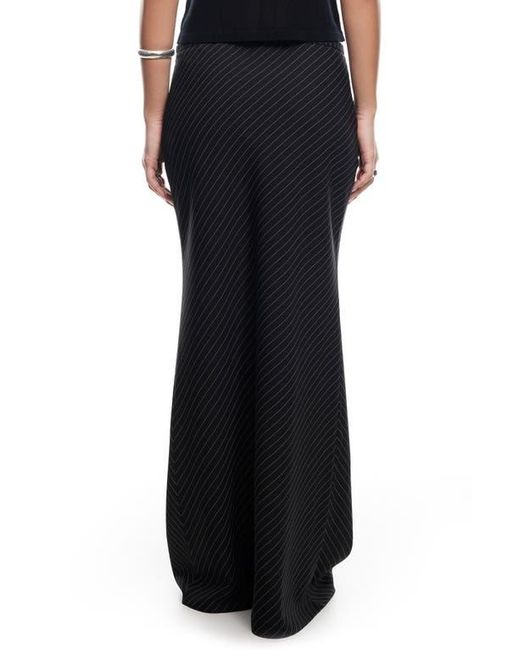 Lioness Endless Pinstripe Low Rise Maxi Skirt in Black | Lyst
