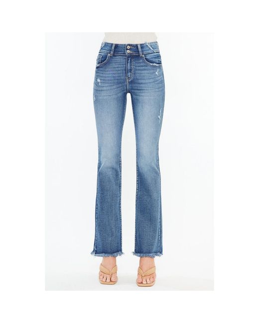 Kancan Ruby High Rise Bootcut Jeans in Blue | Lyst