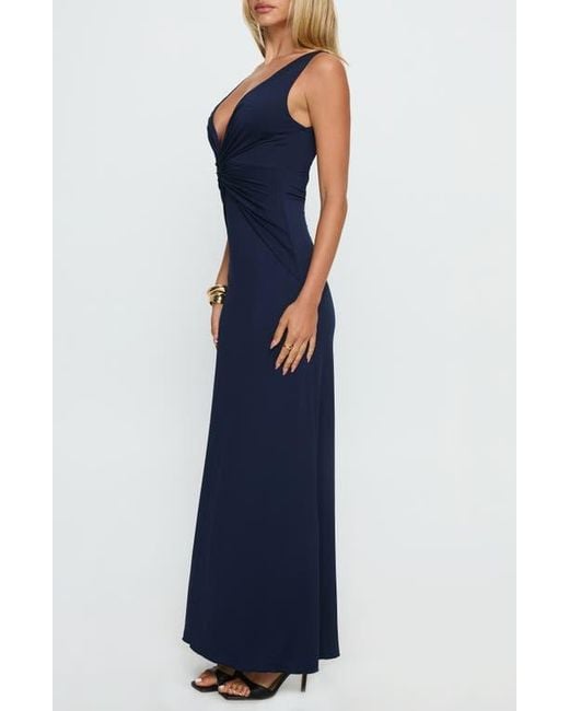 Princess Polly Frederica Plunge Neck Maxi Dress in Blue | Lyst