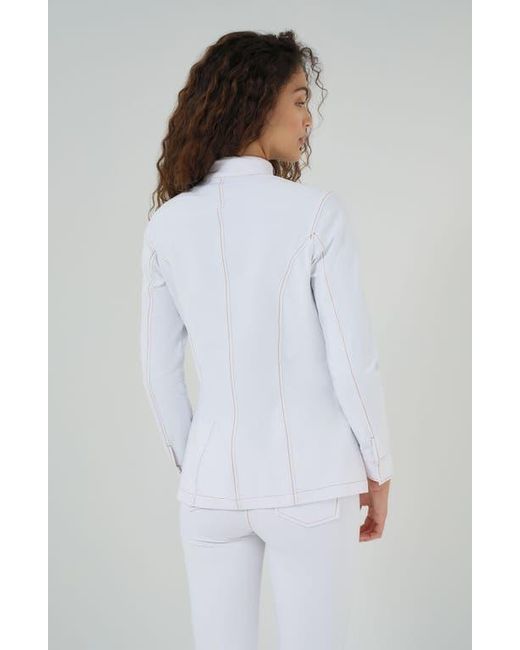 Anatomie Luvan Performance Denim Utility Jacket in White | Lyst